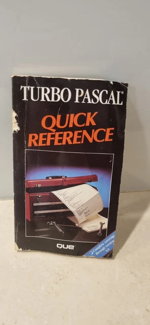 VINTAGE TURBO PASCAL Quick Reference (Que Quick Reference Series) By ...