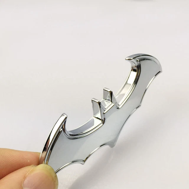 CHROME METAL BADGE Emblem Batman 3D Tail Decal Car Bat Logo Sticker ...