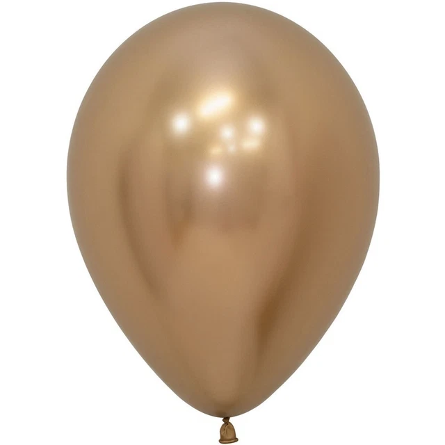 SEMPERTEX 30CM METALLIC Reflex Latex Balloons 12 Pack - Metallic Gold ...