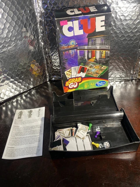 CLUE GRAB AND Go Travel Edition Board Game Hasbro Gaming 2014 Complete ...