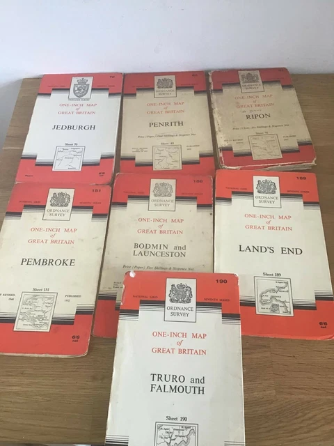 VINTAGE ORDNANCE SURVEY Map Seventh Series 1950s 1960s Price Each Ripon ...
