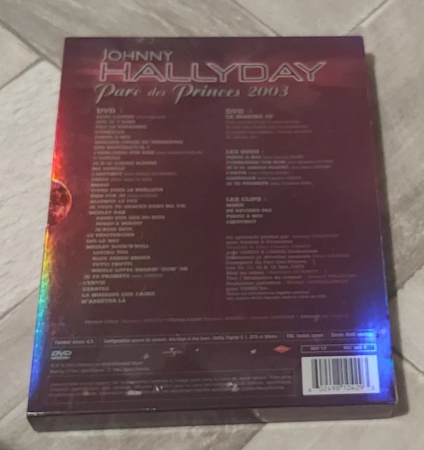 DVD MUSIQUE JOHNNY HALLYDAY parc des princes 2003 2 dvd + livret ...