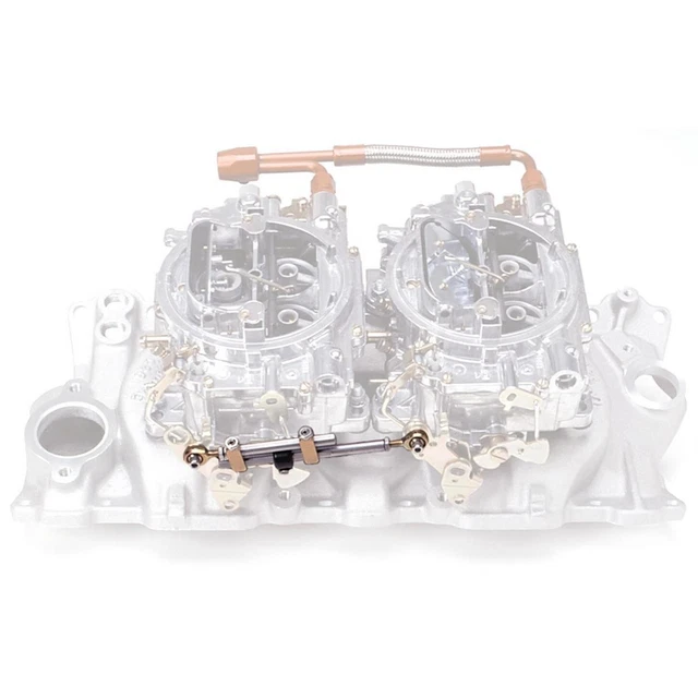 EDELBROCK CARBURETOR ACCELERATOR Dual-Quad Progressive Throttle Linkage ...