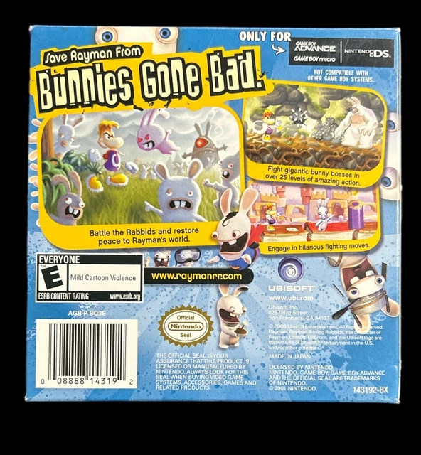 RAYMAN RAVING RABBIDS Nintendo Game Boy Advance Complete In Box £28.25 ...