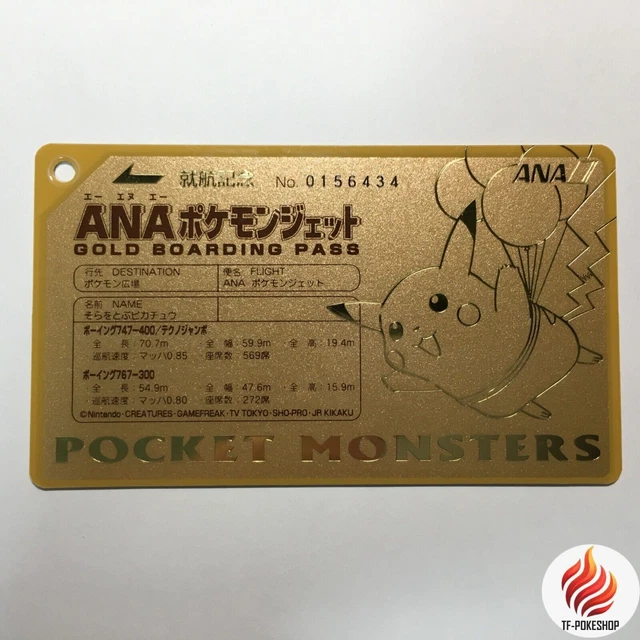 CARTE POKÉMON GOLD Boarding Pass Pikachu ANA 1999 Japonais NINTENDO F/S EUR 41,63 - PicClick FR