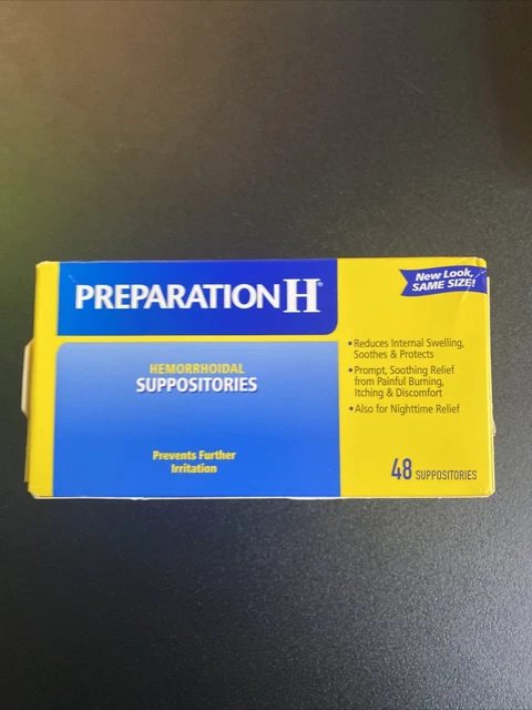 PREPARATION H HEMORRHOID Symptom Treatment Suppositories, 48 Count EUR ...