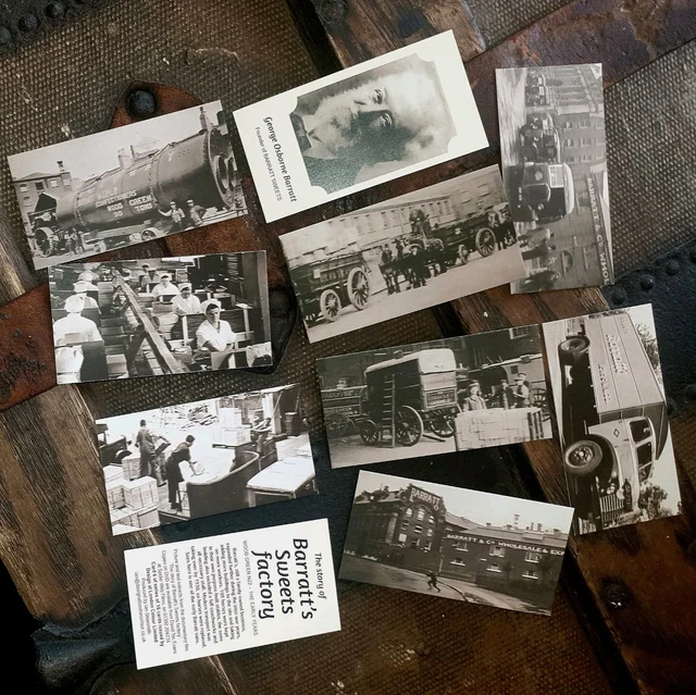BARRATT SWEET FACTORY Confectionery Trade Card Set Wood Green Building ...