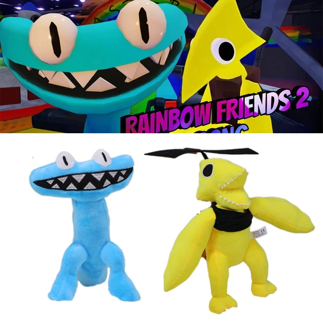 RAINBOW FRIENDS CHAPTER 2 Cyan Plush Toy Yellow Friend Soft Stuffed ...