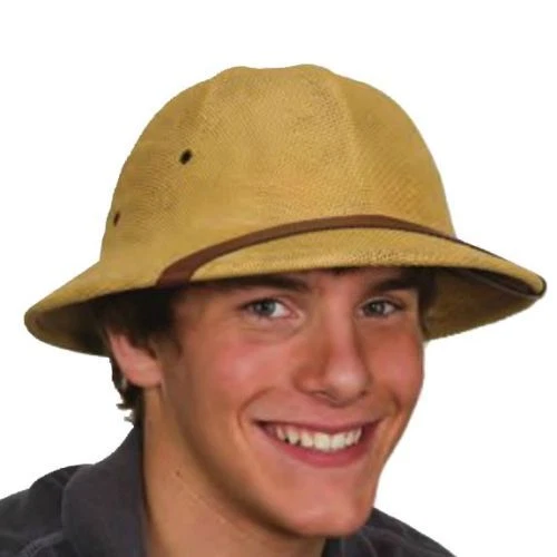 ADULT BRITISH PITH Helmet Safari Jungle Explorer Hunter African Costume ...