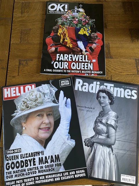 MAGAZINE BUNDLE TRIBUTE Death Of Queen Elizabeth II Hello Ok and Radio ...