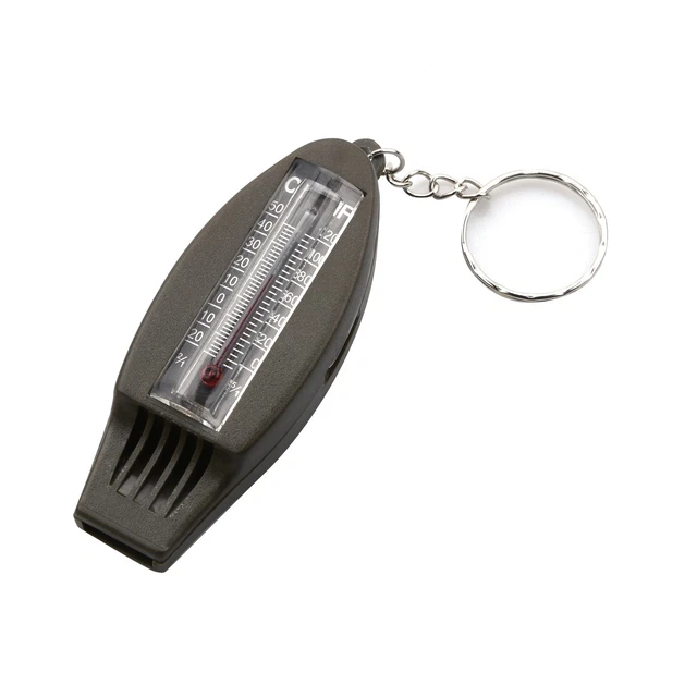 PROTABLE 4 IN 1 Emergency Survival Whistle Compass Thermometer ...