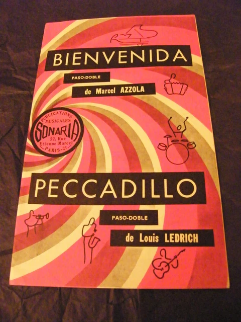 & SPARTITO BIENVENIDA Marcel Azzola Peccadillo Louis Ledrich Music ...