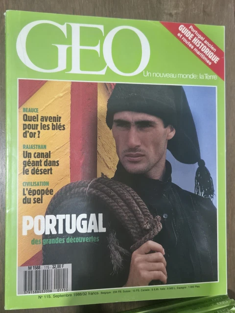 MAGAZINE GÉO N° 110, 111, 112, 113, 114, 115, 116, 121, 122, 125, 127, 128. 1988 EUR 18,00 ...