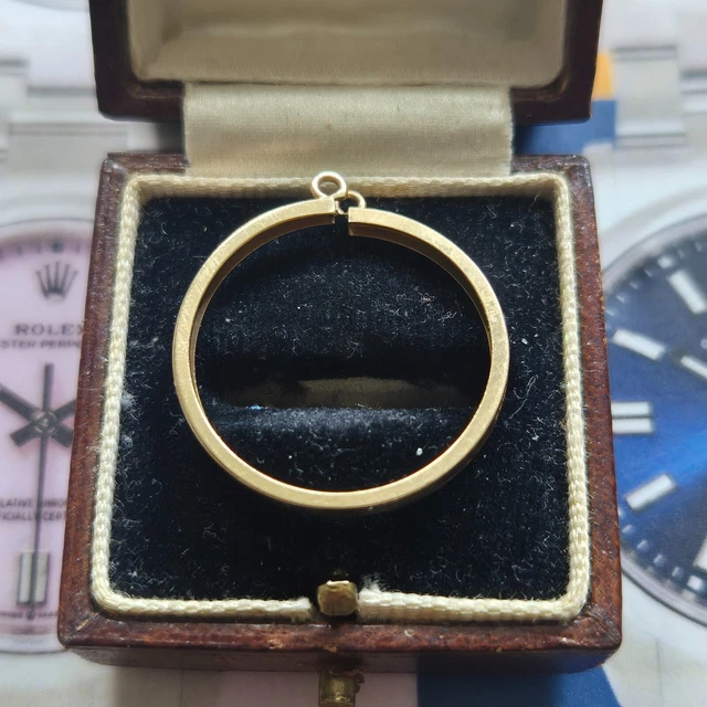 VINTAGE PLAIN 9CT Gold FULL SOVEREIGN MOUNT PENDANT £100.00 - PicClick UK
