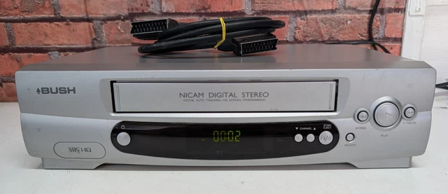 BUSH VCR925NSILXI, VHS Video Cassette Recorder Silver Digital Nicam Hi ...