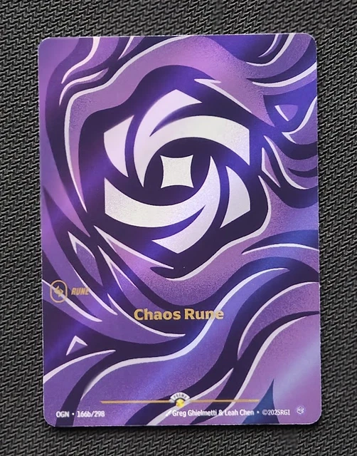 2 X RIFTBOUND Origins Chaos Rune 166b/298 Alternate Art Promo Nexus ...