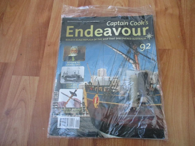 1/48 EAGLEMOSS BUILD Captain Cook's Endeavour Model Ship Issue 92 Inc ...