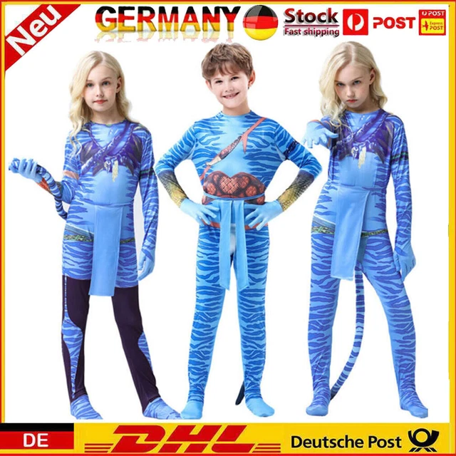 DE KINDER ERWACHSENE Avatar Cosplay Kostüm Jumpsuit Karneval Party ...