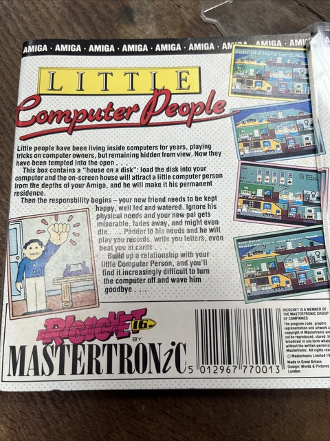 LITTLE COMPUTER PEOPLE - Vintage Amiga Game Floppy Disk Jewel Case - £9 ...