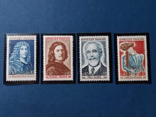 TIMBRE - FRANCE 1965-Série Personnages Célèbres-4 timbres n° 1442 à 1445 EUR 1,30 - PicClick FR