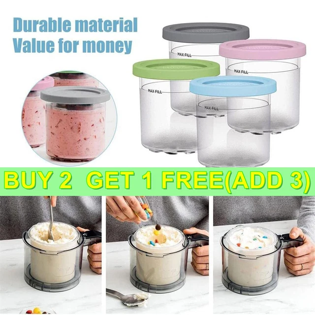 Ice Cream Pints Cups Pint Containers And Lids Compatible For Ninja
