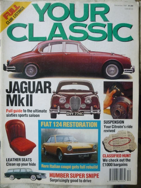 YC 91/12 JAGUAR Mk2 Alfa Romeo Gtv Fiat 124 Citroen Rover V8 Humber ...