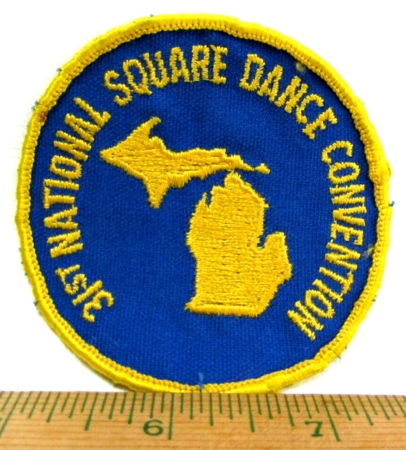 VINTAGE NATIONAL SQUARE Dance 31st Convention 1982 Jacket Patch Detroit ...