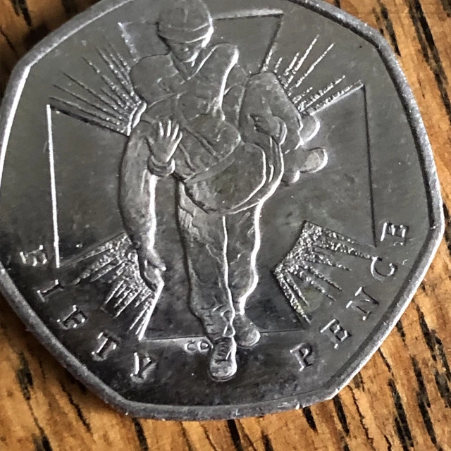RARE 50P COIN Victoria Cross World War II Soldier Carrying Wounded ...