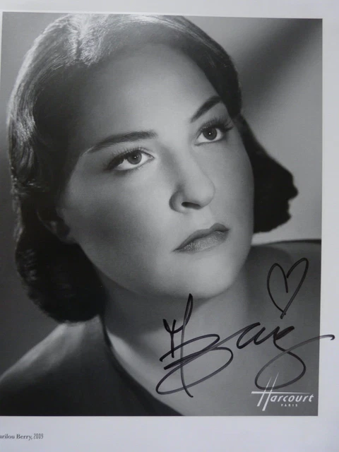 AUTOGRAPHE ORIGINAL DE l'Actrice MARILOU BERRY sur Page livre Photo ...