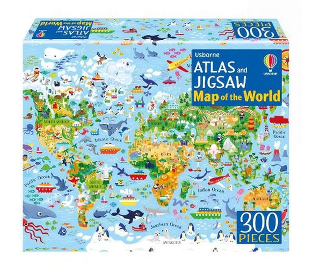 ATLAS AND JIGSAW Map of the World by Sam Smith Paperback Book $37.03 ...