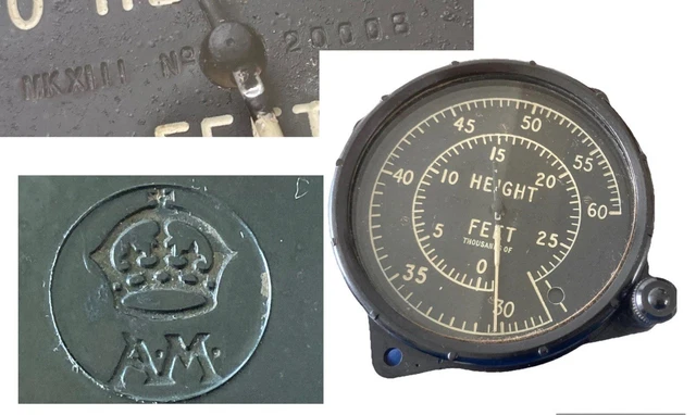 ORIGINAL ALTIMETER, MKX III no2 20008, WWII? Supermarine Spitfire? Air ...