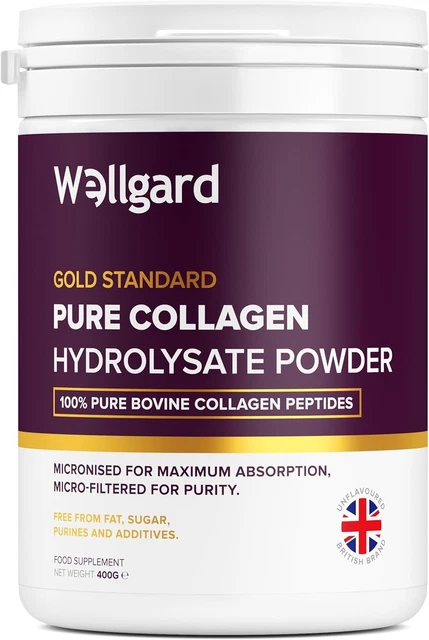 WELLGARD BOVINE COLLAGEN Peptides Powder Gold Standard UK Made Halal £ ...