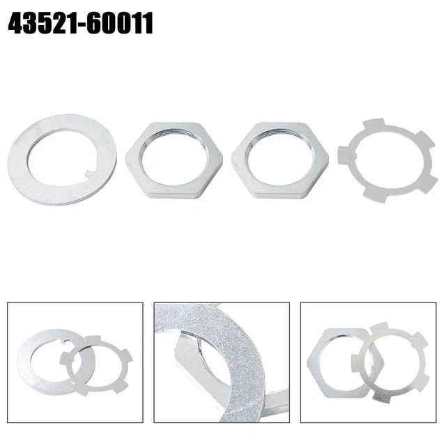 FRONT AXLE HUB Spindle Lock Nut Washer Kit 43521-60011 For Toyota ...