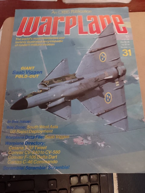 WARPLANE MAGAZINE ISSUE 31 Saab Viggen cutaway drawing & poster £3.00 ...