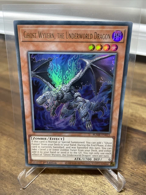 YUGIOH - GHOST Wyvern, the Underworld Dragon *Ultra Rare* BLMR-EN025 ...