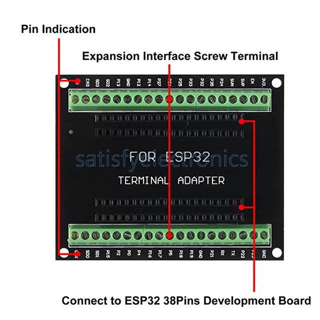 SCHEDA DI SVILUPPO ESP32 Breakout GPIO ESP32S ESP32 ESP-WROOM-32 NUOVA ... SCHEDA DI SVILUPPO ESP32 Breakout GPIO ESP32S ESP32 ESP-WROOM-32 NUOVA ...