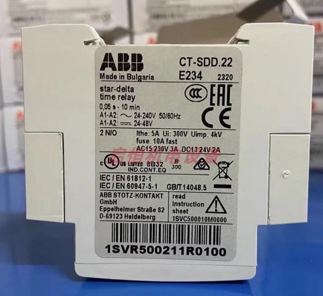 RELÉ DE TIEMPO ABB Electronics CT-SDD.22 2n/o, 24-48VDC, 24-240VAC EUR 184,76 - PicClick ES