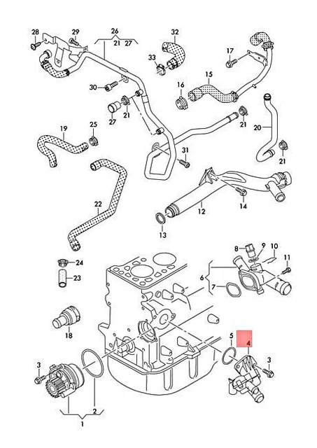 NEW VW COOLANT Regulator Housing With Thermostat 2X012111B Original £92 ...