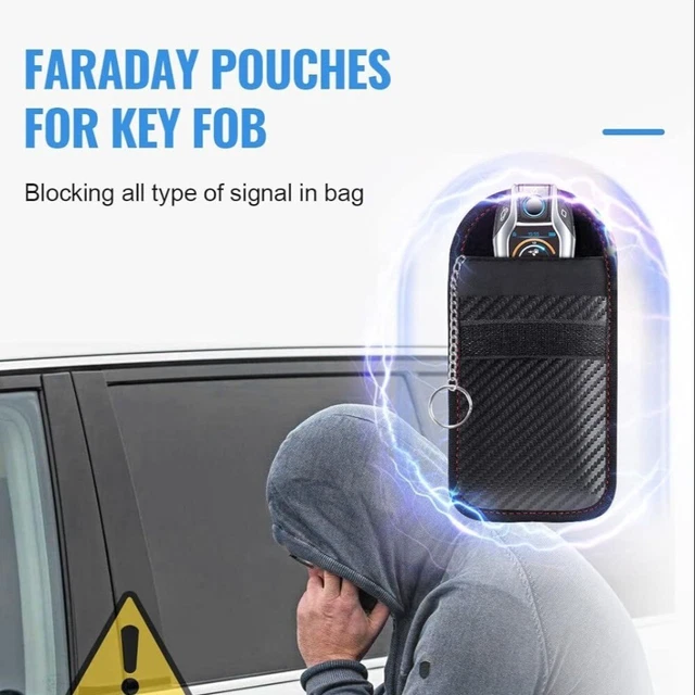 BLACK RFID SIGNAL Blocking Holder for Faraday Car Keys Security ...