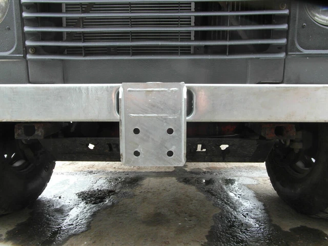 LAND ROVER DEFENDER Galvanised Military Hybrid Front Bumper Drop Plate ...