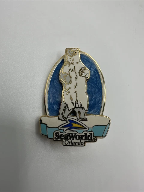 RARE VINTAGE SEAWORLD Orlando Trading Pin Limited Edition 1500 W/Polar ...