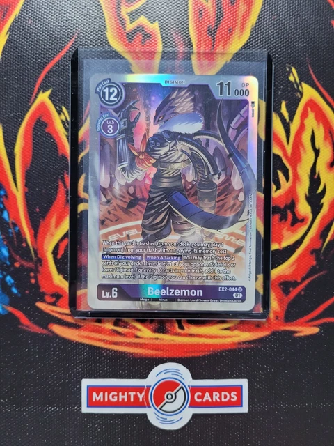 SCHEDA DIGIMON TCG Beelzemon EX2-044 SR EX2 Booster Digital Hazard Holo quasi nuova EUR 19,99 ...