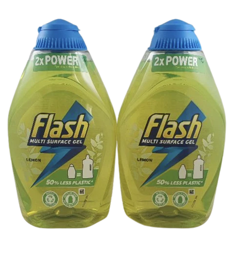 FLASH MULTI SURFACE Gel Ultra Power Concentrated Gel Lemon, 600ml x 2 £ ...