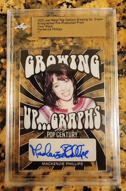 MACKENZIE PHILLIPS 1/1 Clear Black Pre-Production Proof Pop Century ...