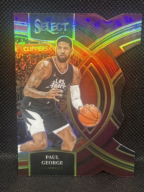 2023-24 SELECT PAUL George Premier Maroon Prizm découpe sous pression ...