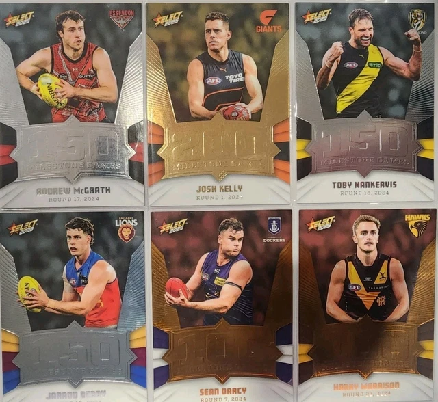 AFL SELECT FOOTY Stars 2025 - MILESTONE GAMES- CHOOSE YOUR CARDS ...