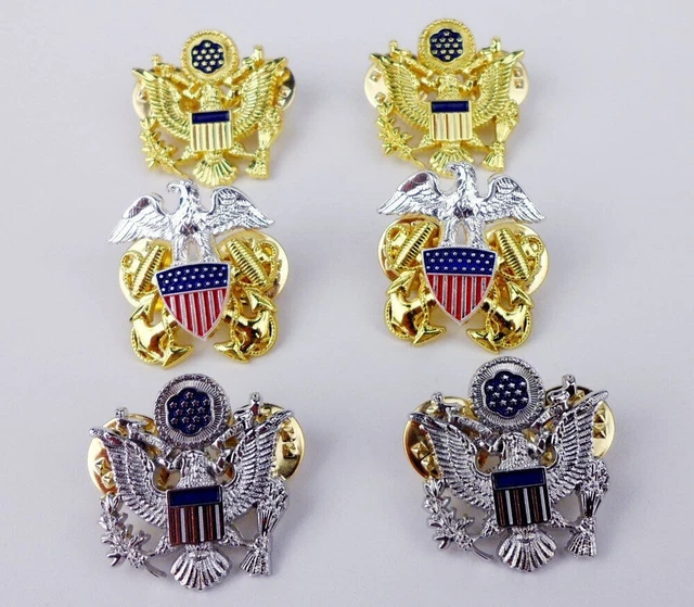 SET US MILITARY General Officer Rank Badge Shoulder Eagle Badge Pin-0301 $27.30 - PicClick CA
