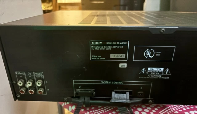 SONY TA - Ax301 Acoustic Controlled Stereo Amplifier, 5 Band For Parts ...