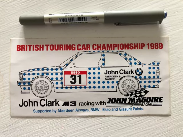 VINTAGE BRITISH TOURING Car Championship Sticker 1989 - BTCC ...