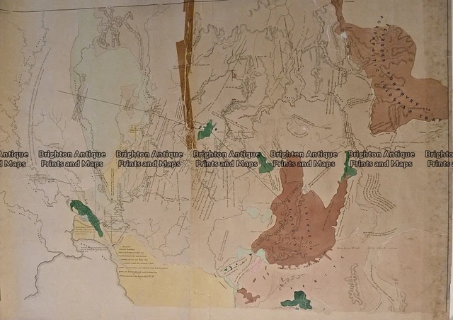 ANTIQUE MAP 236-034 Geological map of Melbourne c.1860 $415.00 ...